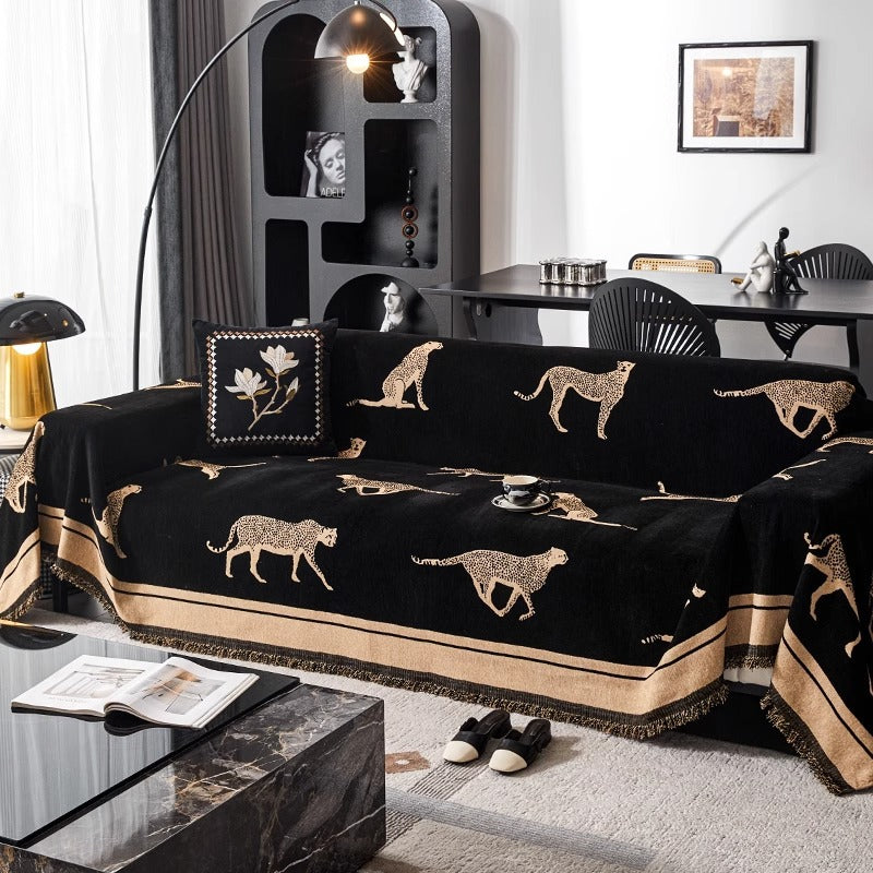 Elegant Cheetah Chenille Sofa Couch Cover – NATTA